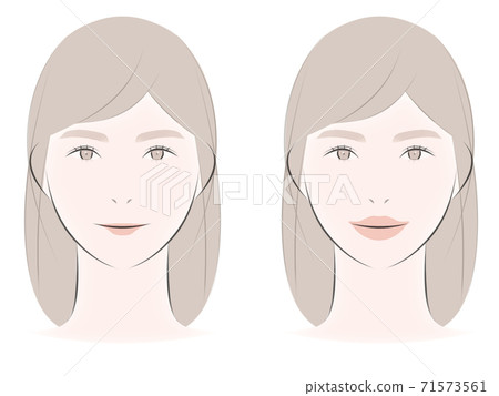 Lip thickness comparison female - Stock Illustration [71573561] - PIXTA