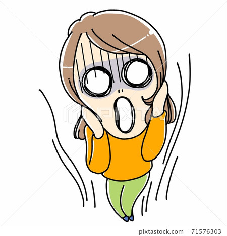 Woman like Munk's scream - Stock Illustration [71576303] - PIXTA