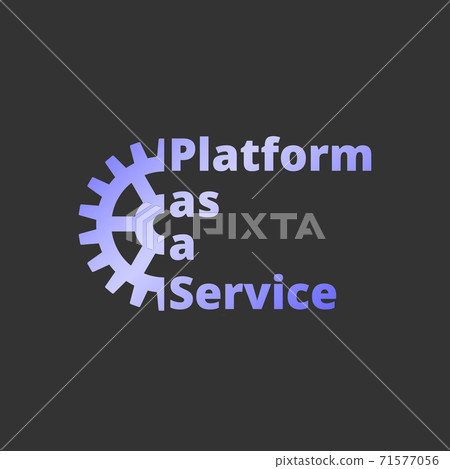 Platform as a service. PaaS technology icon,... - Stock Illustration ...