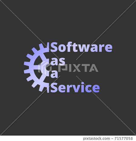 Software as a service. SaaS technology icon,... - Stock Illustration ...