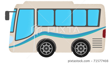 Vector illustration of white bus - Stock Illustration [71577408] - PIXTA