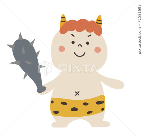 Red demon and gold stick - Stock Illustration [71581698] - PIXTA