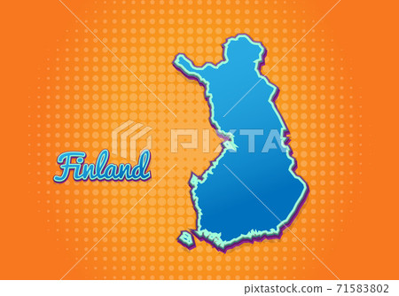 Retro map of finland with halftone background.... - Stock Illustration ...