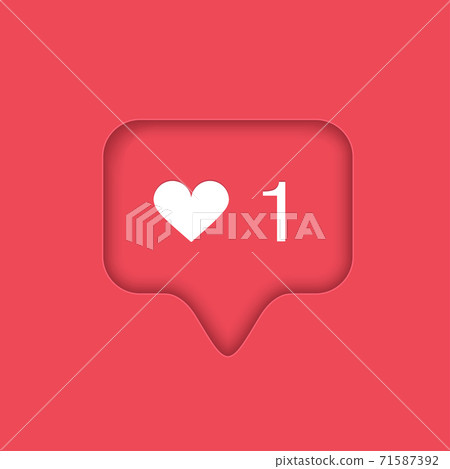 vector modern like pink icon background - Stock Illustration [71587392 ...