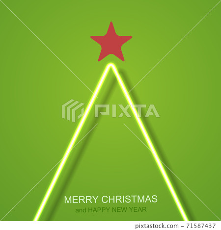 vector modern neon Christmas tree background. - Stock Illustration ...