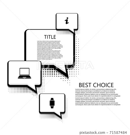 Vector modern halftone bubble speech icons... - Stock Illustration ...