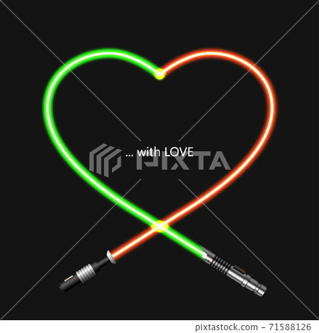 Vector modern concept heart and lightsaber for...-插圖素材 [71588126] - PIXTA圖庫
