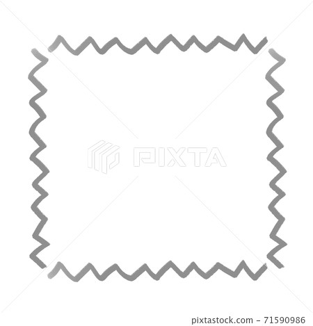 A simple jagged square frame frame - Stock Illustration [71590986] - PIXTA