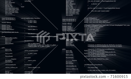 The program code in the computer monitor - Stock Illustration [71600915 ...