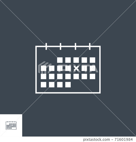Calendar related vector glyph icon. - Stock Illustration [71601984] - PIXTA