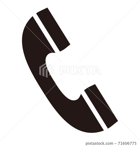 Simple phone icon / black and white - Stock Illustration [71606775] - PIXTA