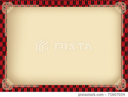 Traditional pattern Black base Red Yazaki... - Stock Illustration ...