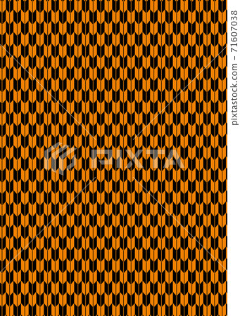 Traditional pattern Black base Orange Yazaki... - Stock Illustration ...