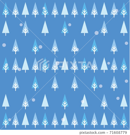 Tree pattern winter snow - Stock Illustration [71608779] - PIXTA