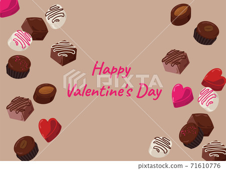 Chocolate message card with background - Stock Illustration [71610776 ...