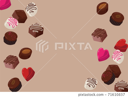 Chocolate message card with background - Stock Illustration [71610837 ...
