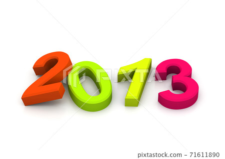 Year 2013 colorful digits - Stock Illustration [71611890] - PIXTA