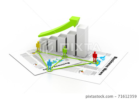 Business network with graph. - Stock Illustration [71612359] - PIXTA