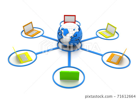 Global computer network - Stock Illustration [71612664] - PIXTA