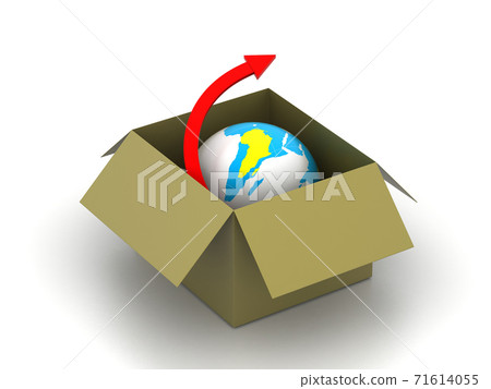 3d concept of World delivery container - Stock Illustration [71614055 ...