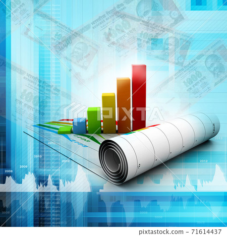 Business graph in abstract background - Stock Illustration [71614437 ...