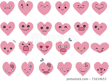 Expressive heart character - Stock Illustration [71614653] - PIXTA
