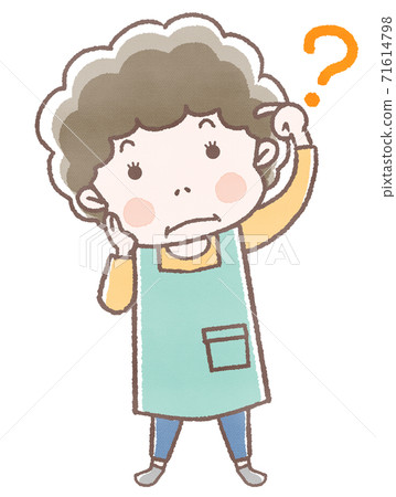 Thinking mother - Stock Illustration [71614798] - PIXTA