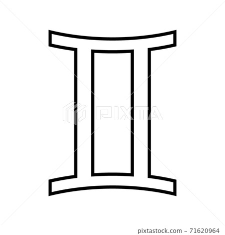 Germini symbol on white. - Stock Illustration [71620964] - PIXTA