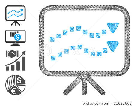 Hatched Trends Presentation Vector Mesh - Stock Illustration [71622662 ...