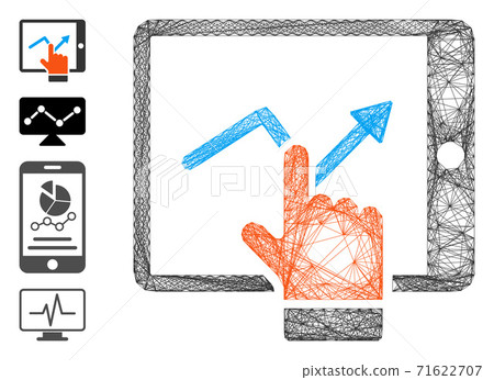 Linear Tablet Report Vector Mesh - Stock Illustration [71622707] - PIXTA