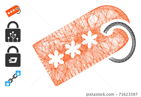 Net Secret Tag Vector Mesh - Stock Illustration [71623397] - PIXTA