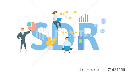 SDR, Special Drawing Rights. Concept with... - Stock Illustration ...