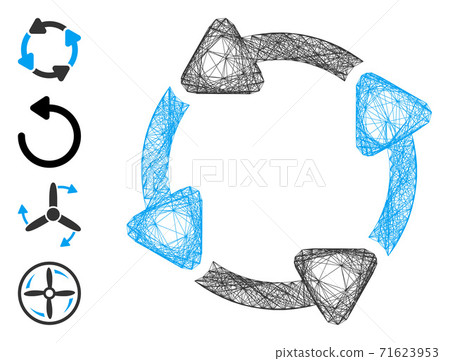 Net Rotate CW Vector Mesh - Stock Illustration [71623953] - PIXTA