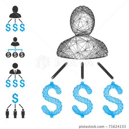 Linear Person Expenses Vector Mesh - Stock Illustration [71624133] - PIXTA