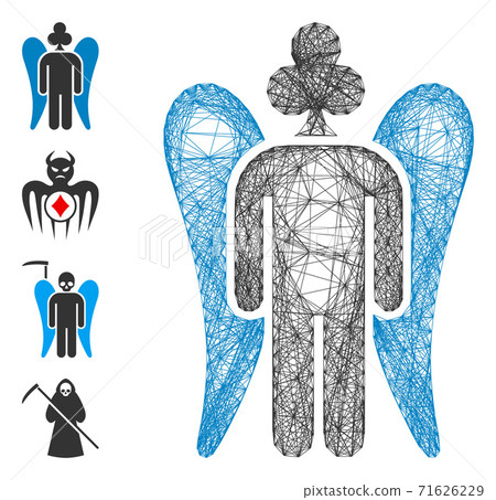 Net Gambling Angel Vector Mesh - Stock Illustration [71626229] - PIXTA