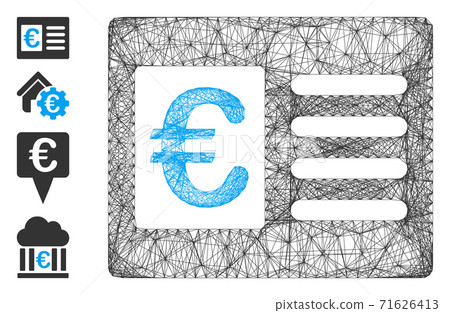 Hatched Euro Bank Account Vector Mesh - Stock Illustration [71626413 ...