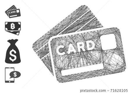 Net Credit Cards Vector Mesh - Stock Illustration [71628105] - PIXTA