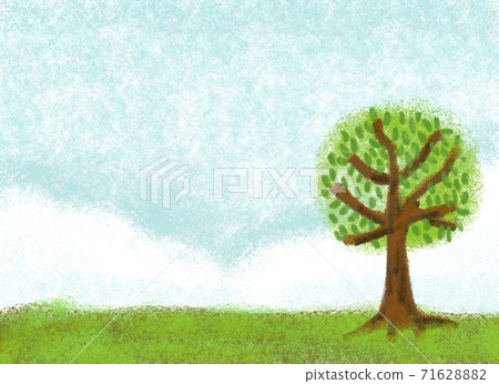 Clouds, sky, trees - Stock Illustration [71628882] - PIXTA