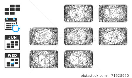 Hatched Calendar Grid Vector Mesh - Stock Illustration [71628930] - PIXTA
