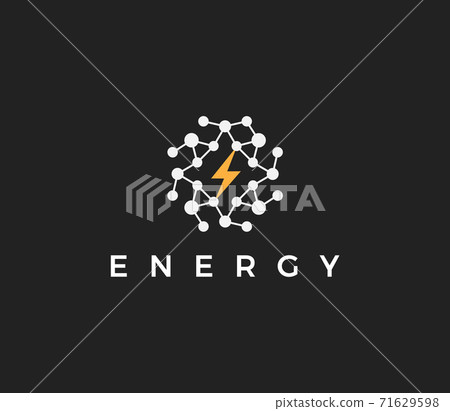Energy technology flat style vector logo... - Stock Illustration ...