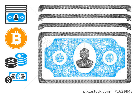 Linear Banknotes Vector Mesh - Stock Illustration [71629943] - PIXTA