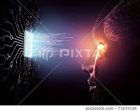 Artificial Intelligence Android Human Being - Stock Illustration ...