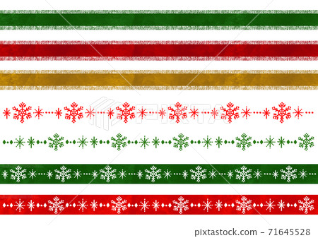 Snowflake and glitter Christmas line-ribbon-line - Stock Illustration ...