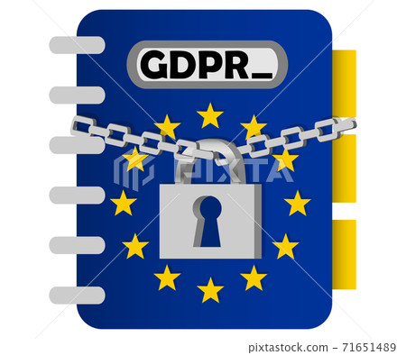 Gdpr concept, data protection, lock locked - Stock Illustration ...