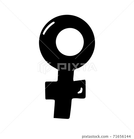 Cute hand drawn doodle female symbol. Isolated... - Stock Illustration ...