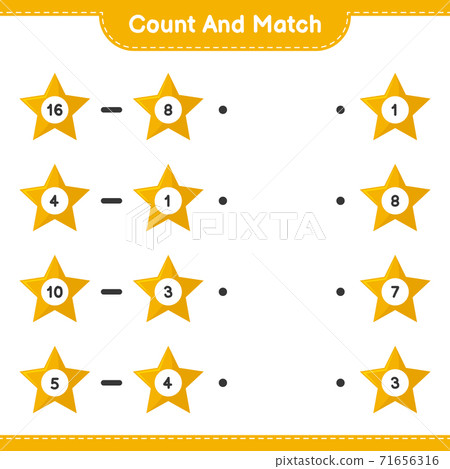 Count and match, count the number of Stars and... - Stock Illustration ...