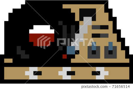 Retro record player pixel art - Stock Illustration [71656514] - PIXTA
