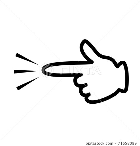 Pointing arrow hand sign - Stock Illustration [71658089] - PIXTA