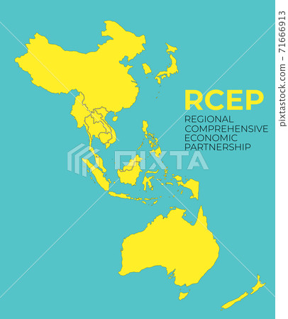 Modern Regional Comprehensive Economic... - Stock Illustration ...