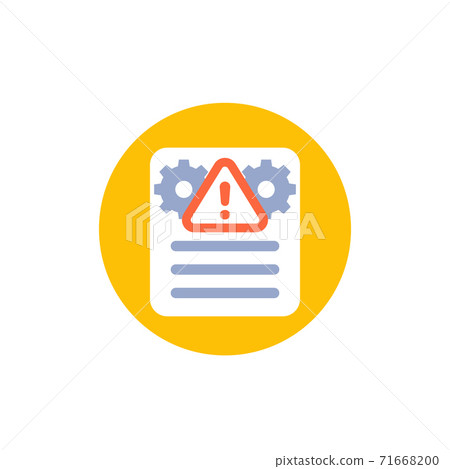 Error report, failed test icon - Stock Illustration [71668200] - PIXTA